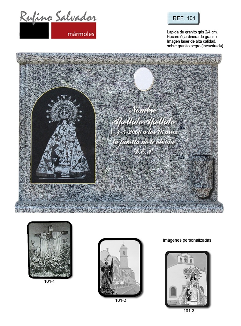LAPIDAS PERSONALIZADAS - Mármoles Rufino Salvador - Casas Ibañez